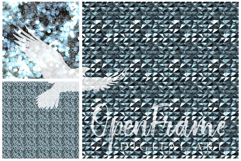 Silver Bell Glitz & Glam Digital Paper Bright Pretty Silver Texture ...