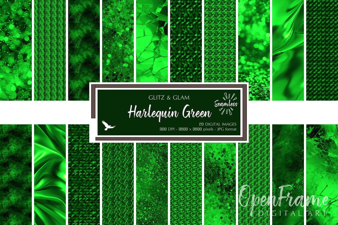 Harlequin Green Glitz & Glam Digital Paper - Bright Green Texture ...