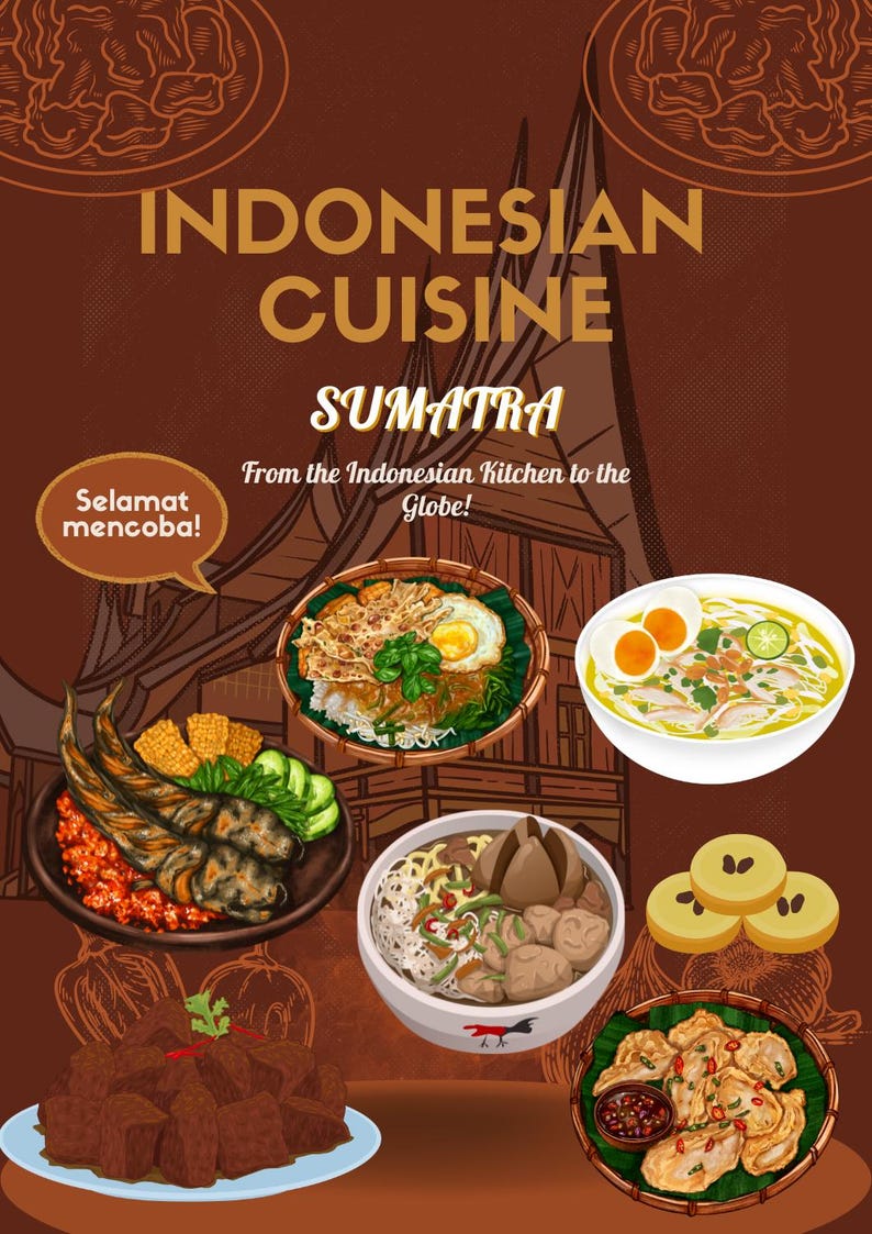 Indonesian Cuisine Sumatra - Etsy