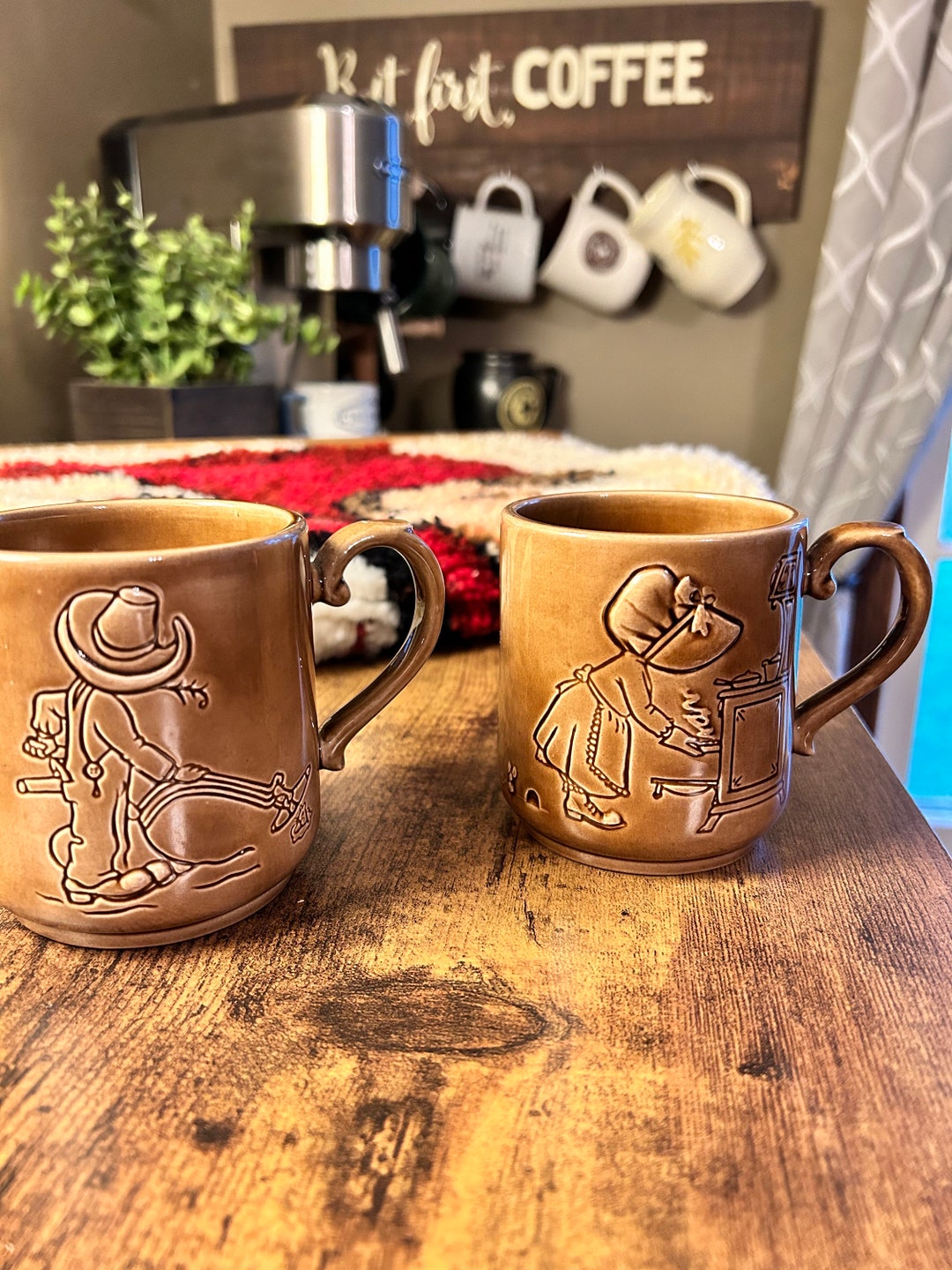Vintage Duncan Ceramics Home Sweet Home Grandma & Grandpa Coffee Mug ...