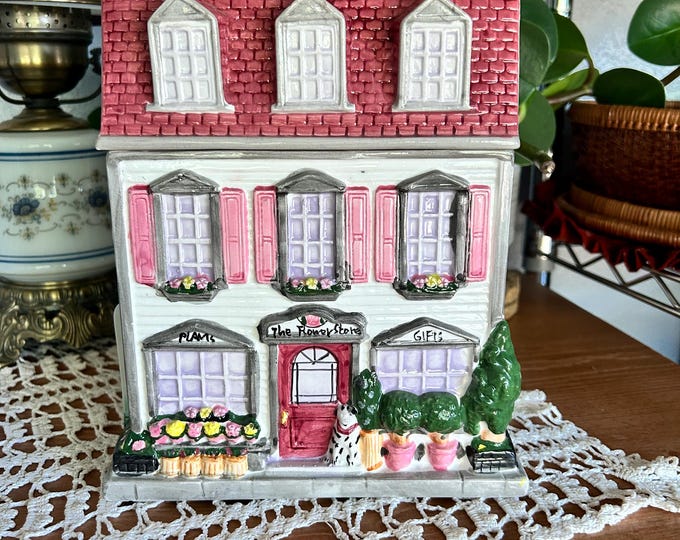 Vintage Victorian House Cookie Jar the Flower Store Sherwood Brands ...