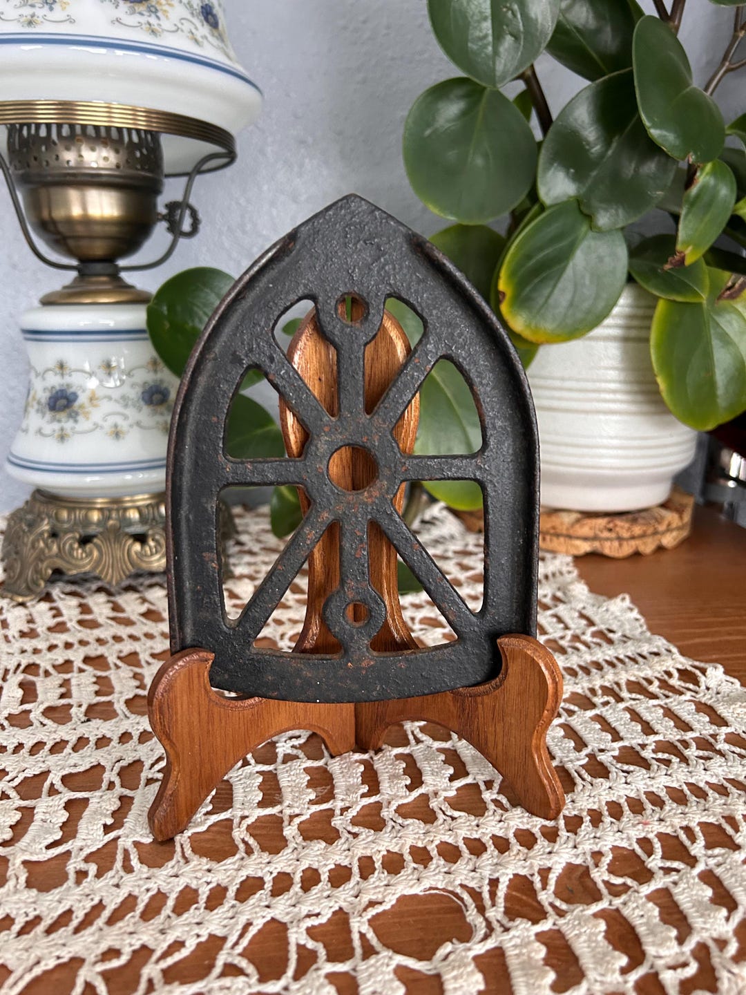 Vintage Cast Iron Trivet, Peacock/tree of Life Pattern, Americana Decor ...