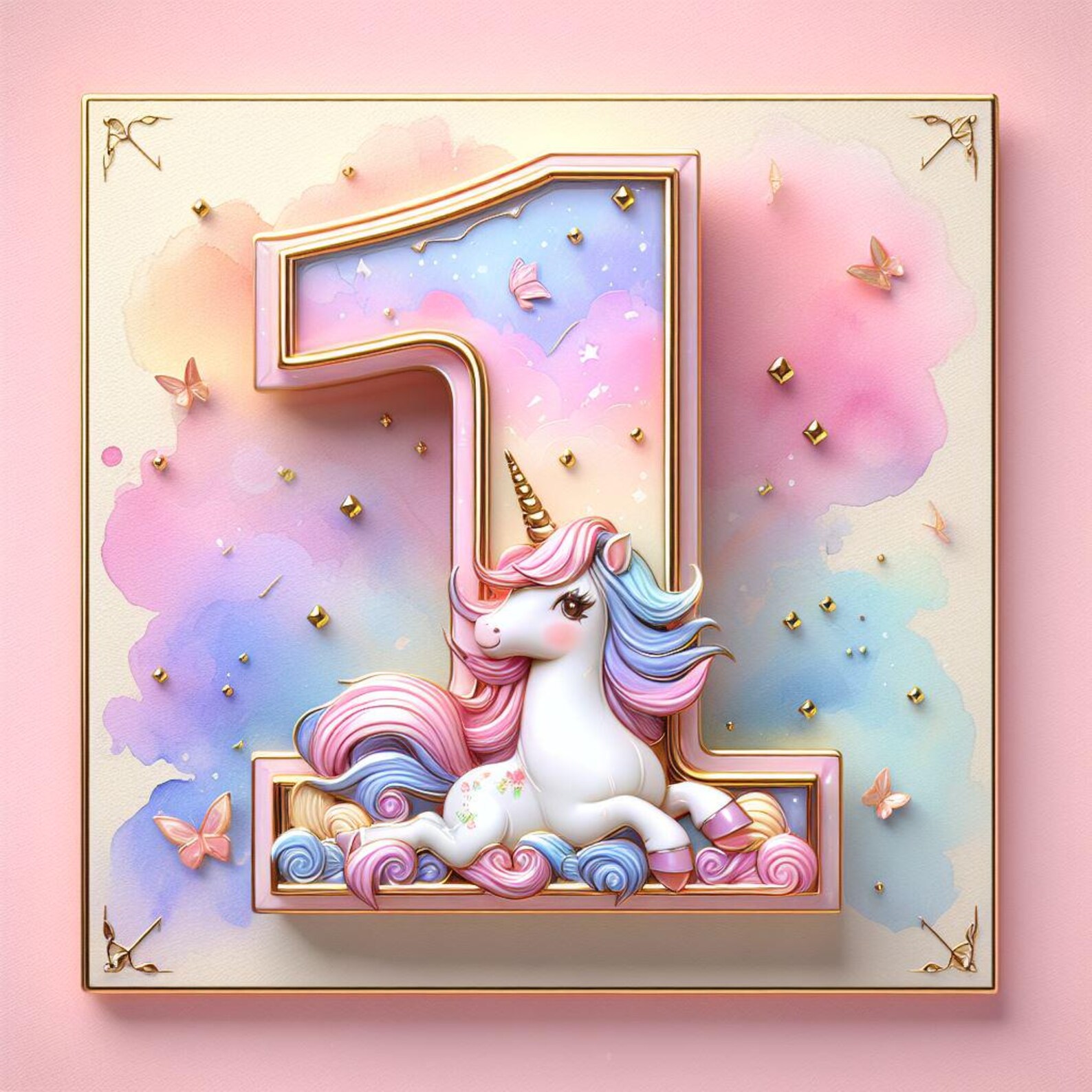 Pink Pastel Unicorn Alphabet Letters | Digital Download | Nursery Wall ...