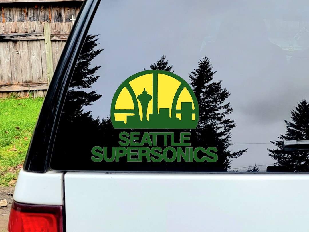 Seattle Supersonics 1990's Vintage Logo Decal PNW Sonics NBA Team Club ...