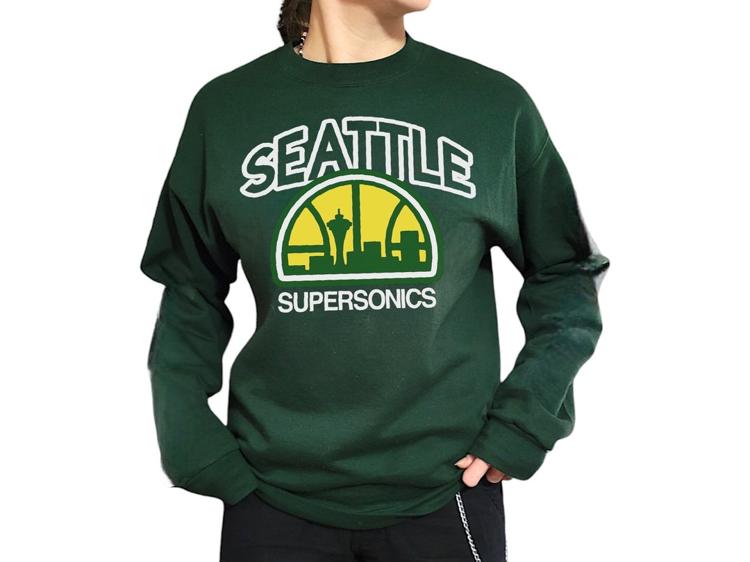 Seattle Supersonics 1993 Basketball Crewneck Sweatshirt Vintage Style ...