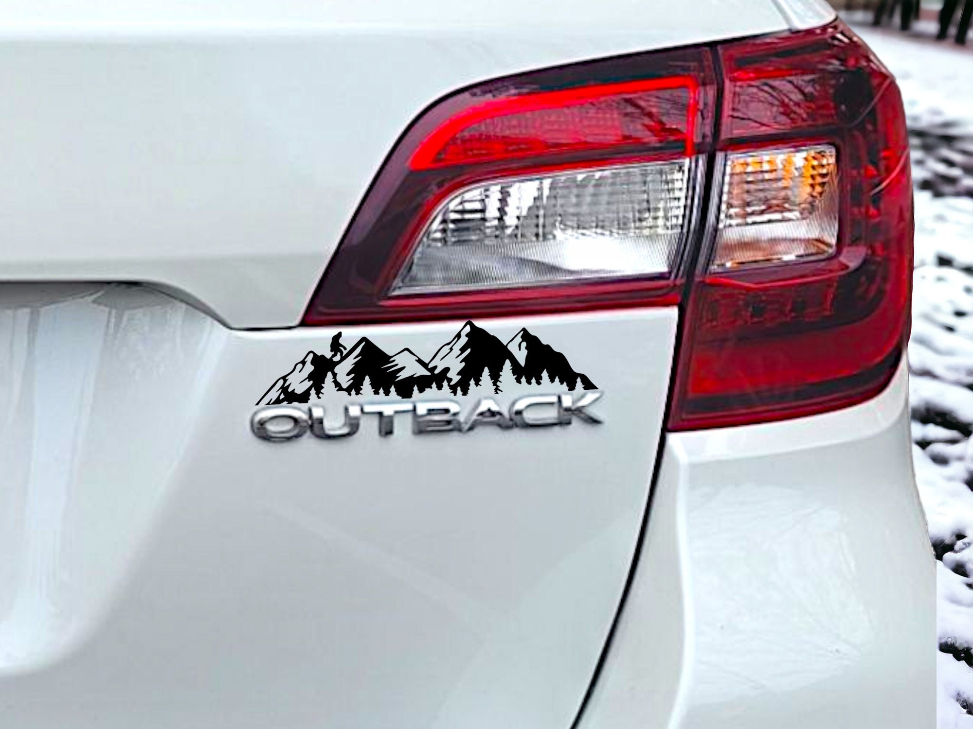 Subaru Emblem Decal & Badge Decoration Sasquatch Mountain Vinyl Sticker ...