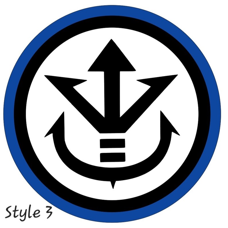 VEGETA Crest Kanji Anime Vinyl Decal DBZ Dragon Ball Z Dragonball Goku ...