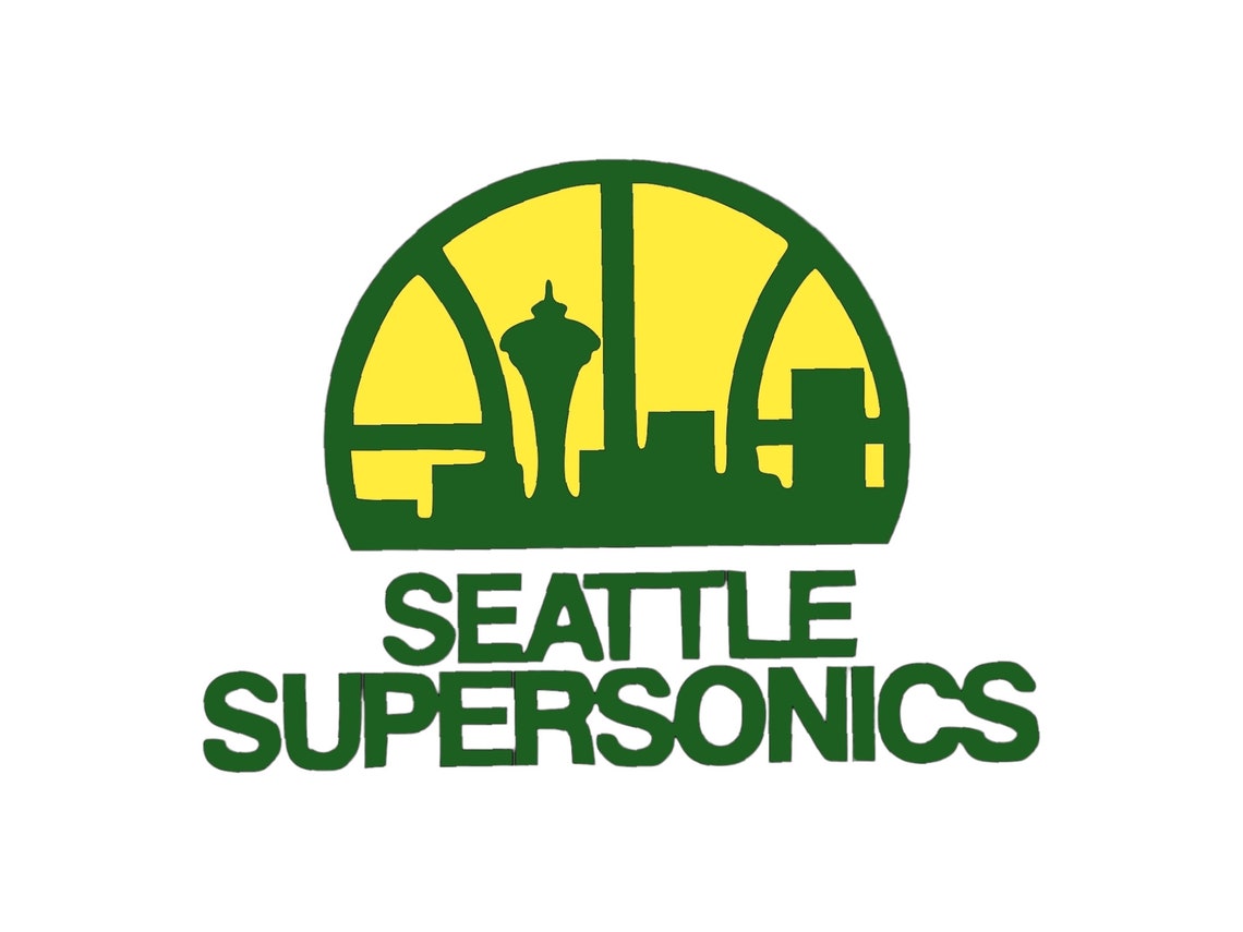 Seattle Supersonics 1990's Vintage Logo Decal PNW Sonics NBA Team Club ...