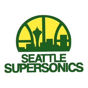 Seattle Supersonics 1990's Vintage Logo Decal PNW Sonics NBA Team Club ...