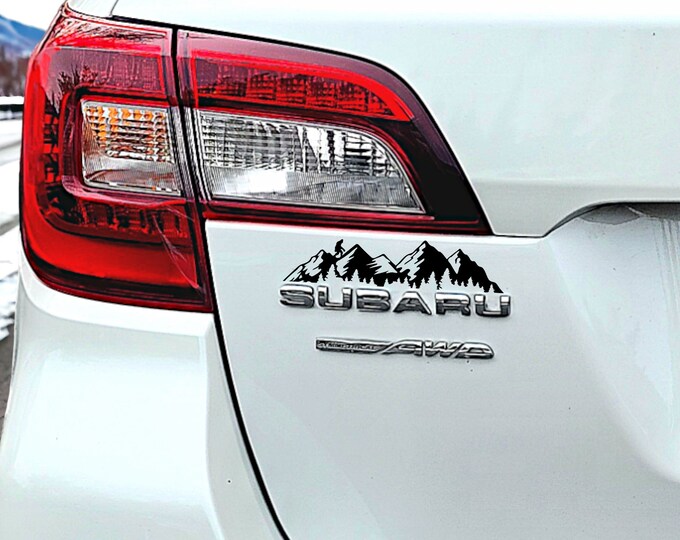 Subaru Emblem Decal & Badge Decoration - Sasquatch Mountain Vinyl ...