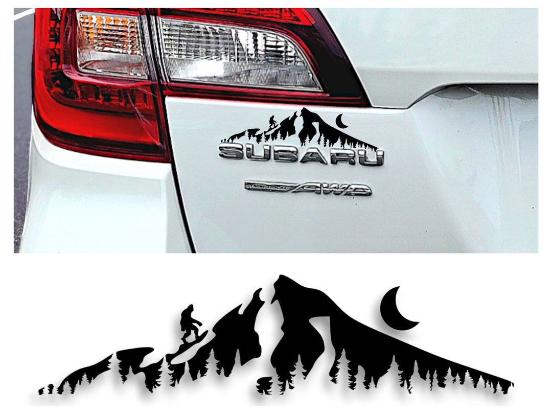 Mt. Hood & Sasquatch Car Emblem Decal Badge Accessories | PNW Bigfoot ...