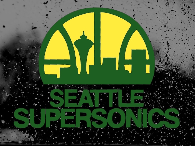 Seattle Supersonics 1990's Vintage Logo Decal PNW Sonics NBA Team Club ...