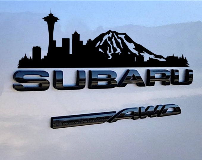 Mt. Rainier & Seattle Car Emblem Decal Badge Accessories Decoration ...