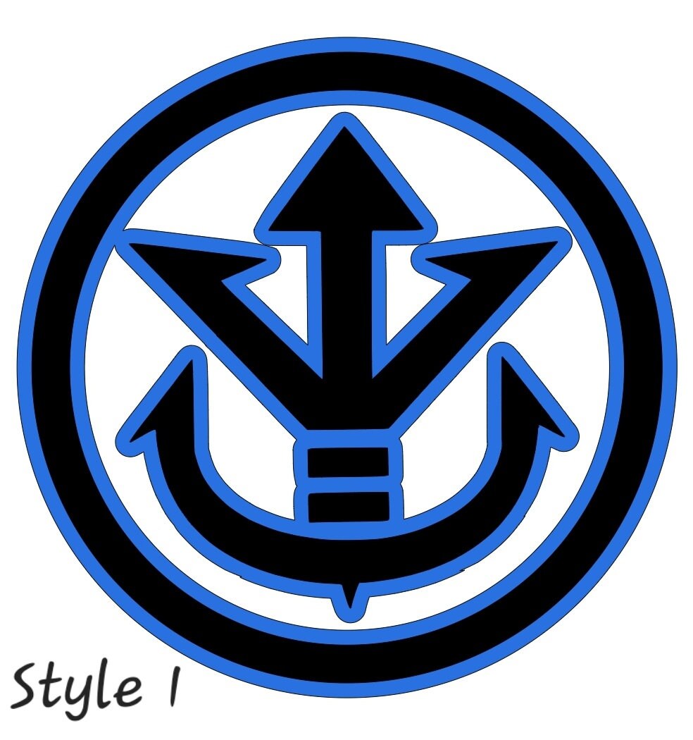 VEGETA Crest Kanji Anime Vinyl Decal DBZ Dragon Ball Z Dragonball Goku ...
