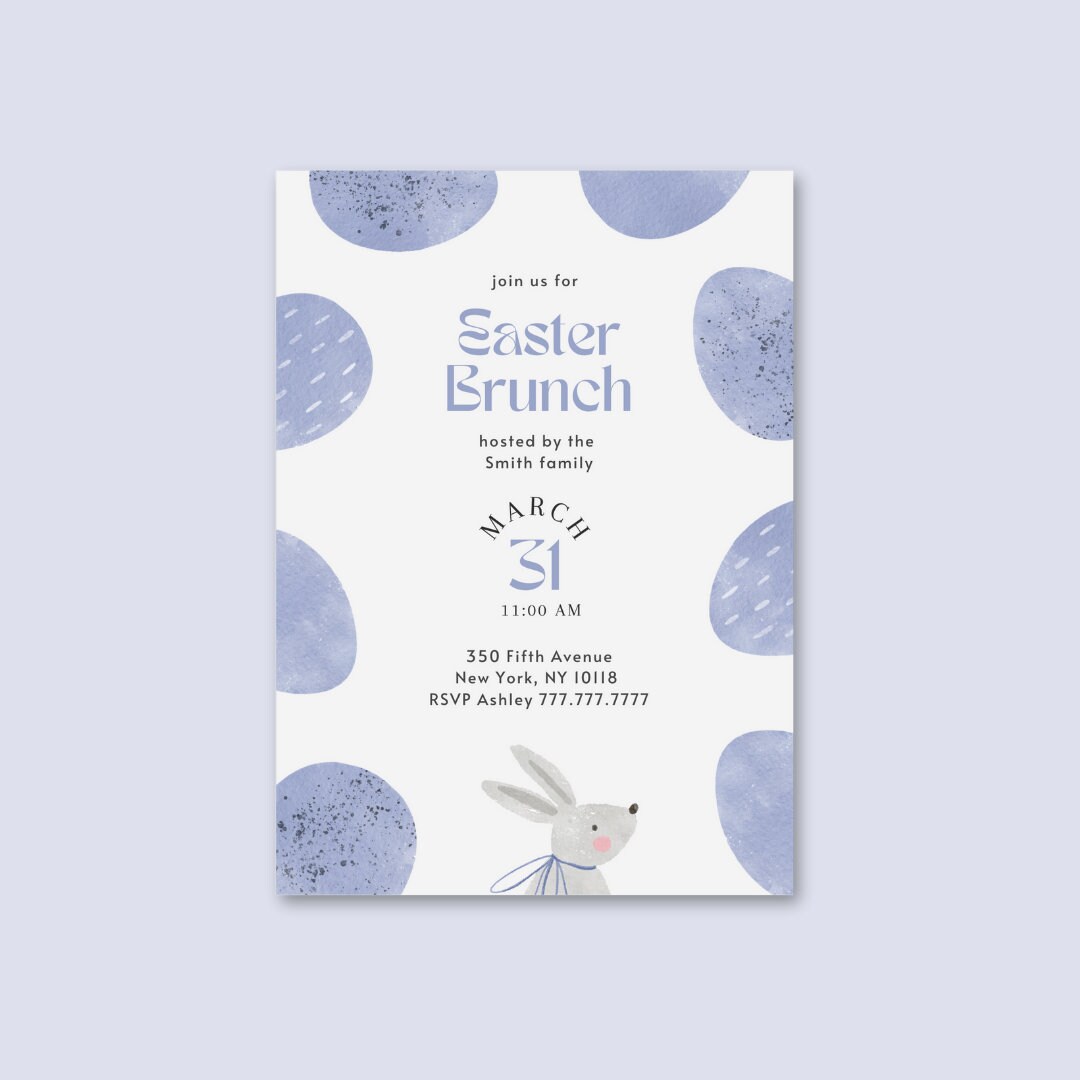 Editable Easter Brunch Invitation Card, Egg Themed Easter Brunch Card ...