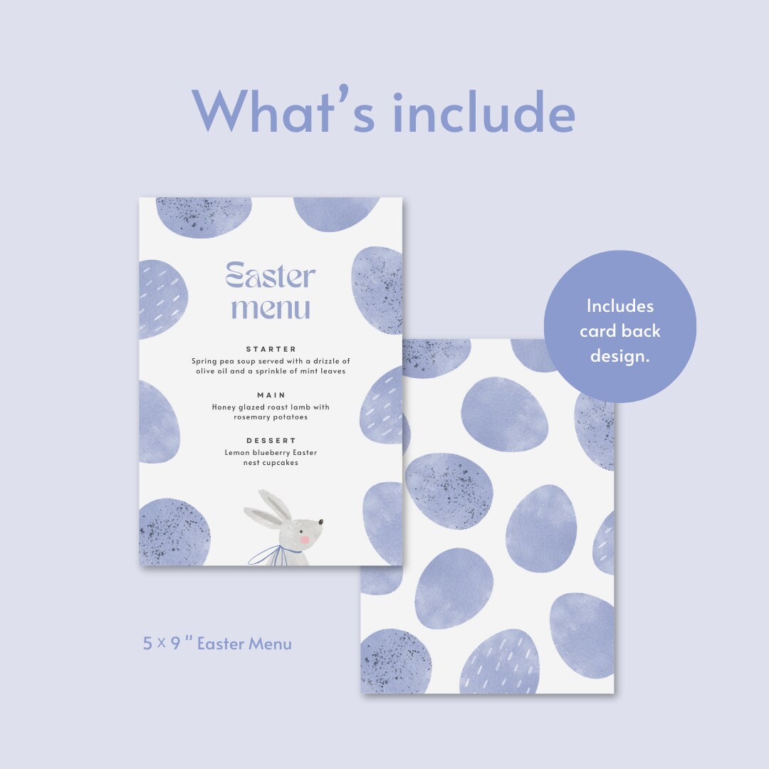 Editable Easter Menu Card Template, Egg Themed Easter Menu Card ...