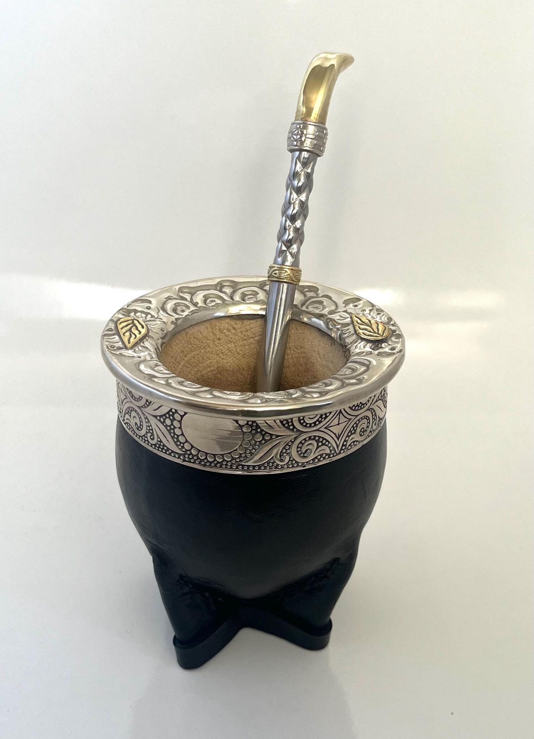 Mate Gourd Imperial/ Mate Imperial Virola De Alpaca Cincelada - Etsy