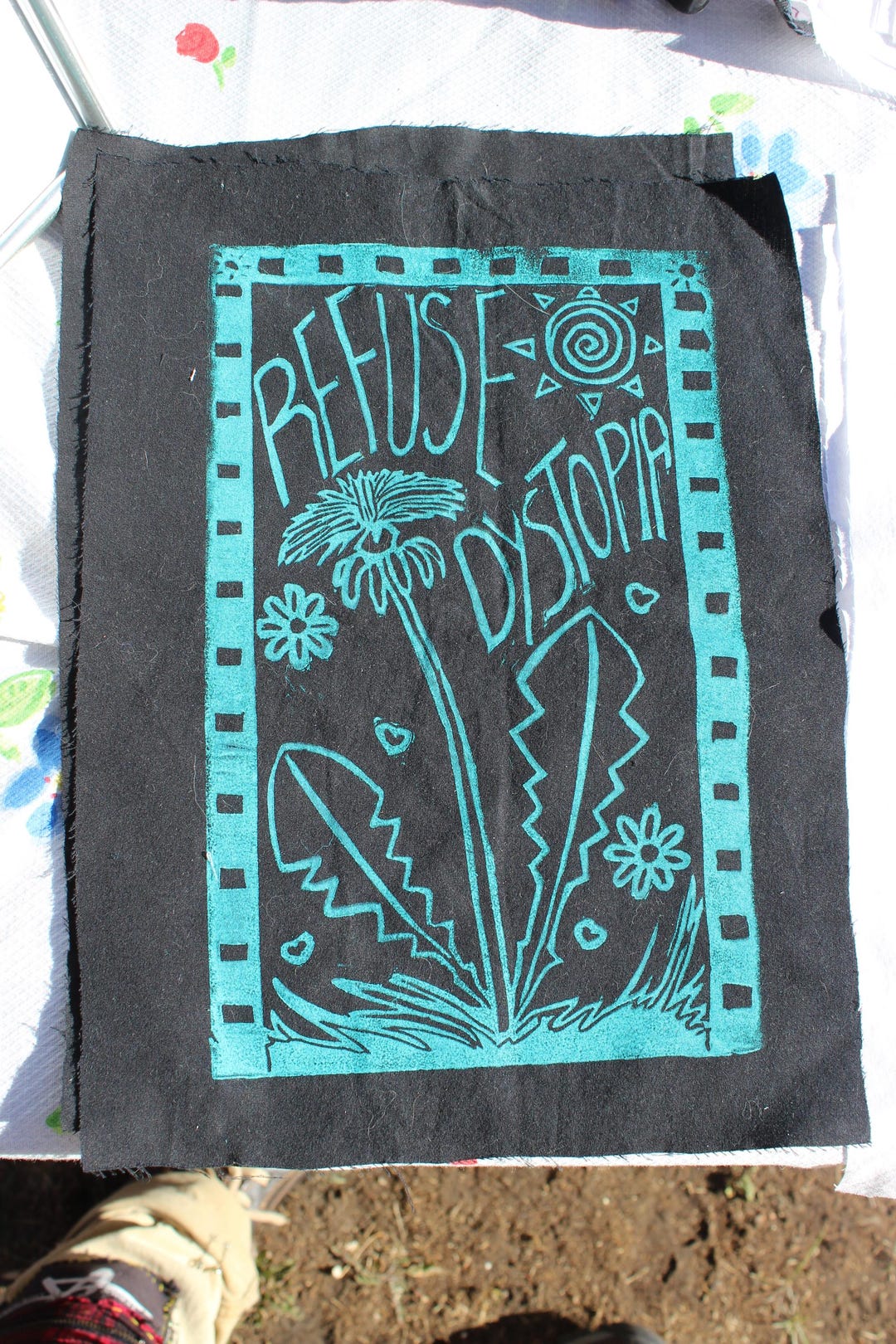 Refuse Dystopia - Back Patch - Solar Punk Eco Friendly - Etsy