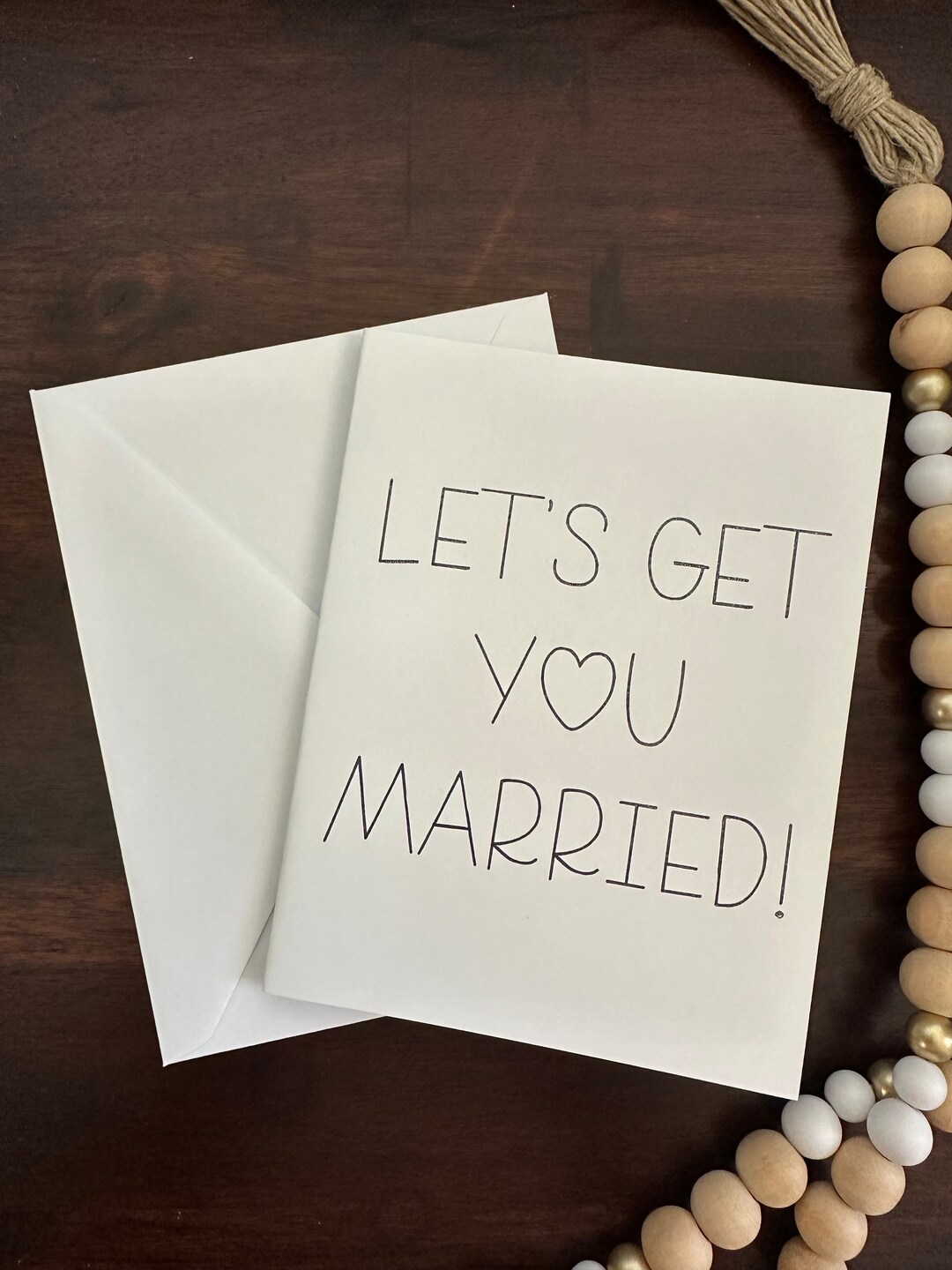Lets Get You Married Wedding Card - Etsy