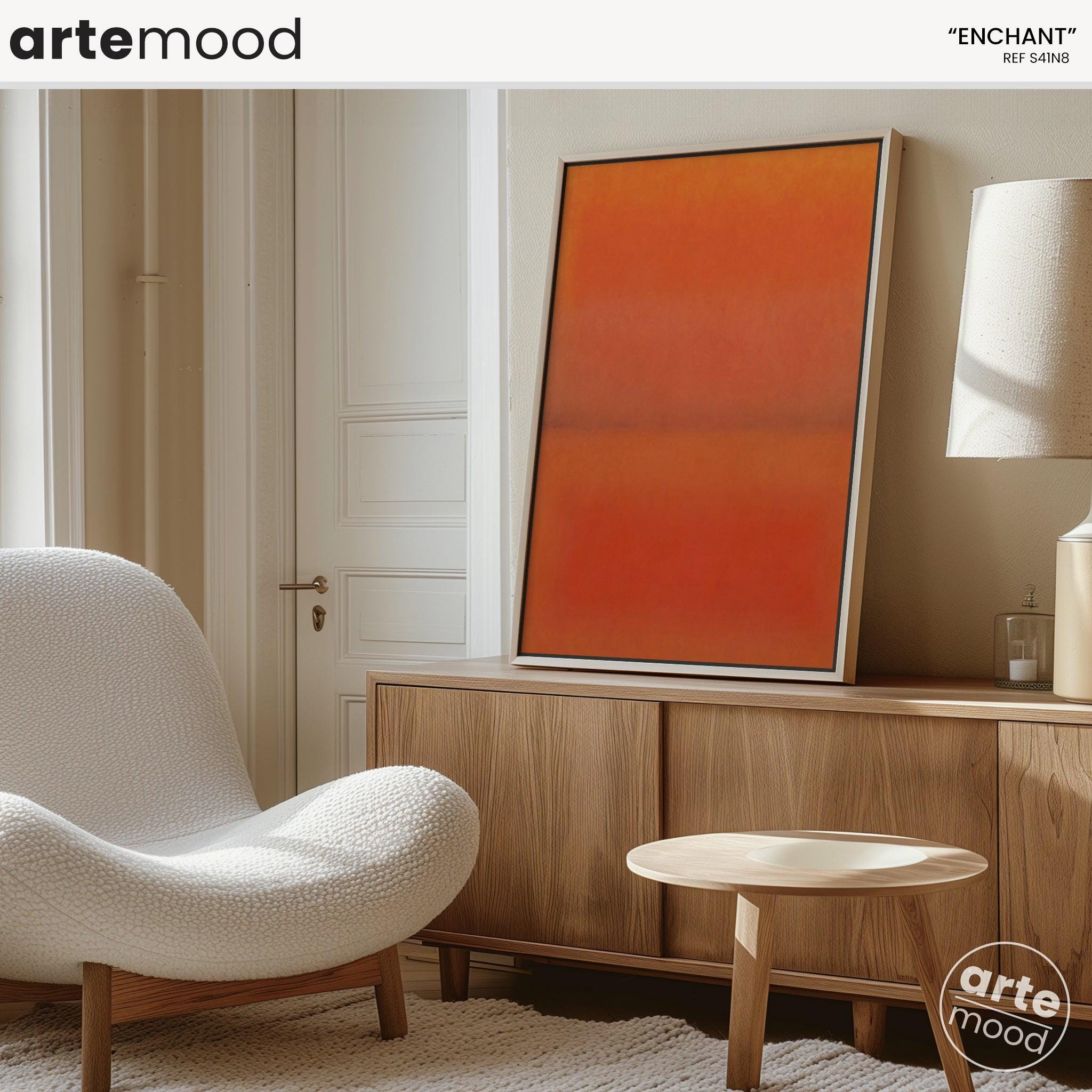 Orange Minimal Art, Orange Color Field Art, Minimalist Large Canvas Art ...