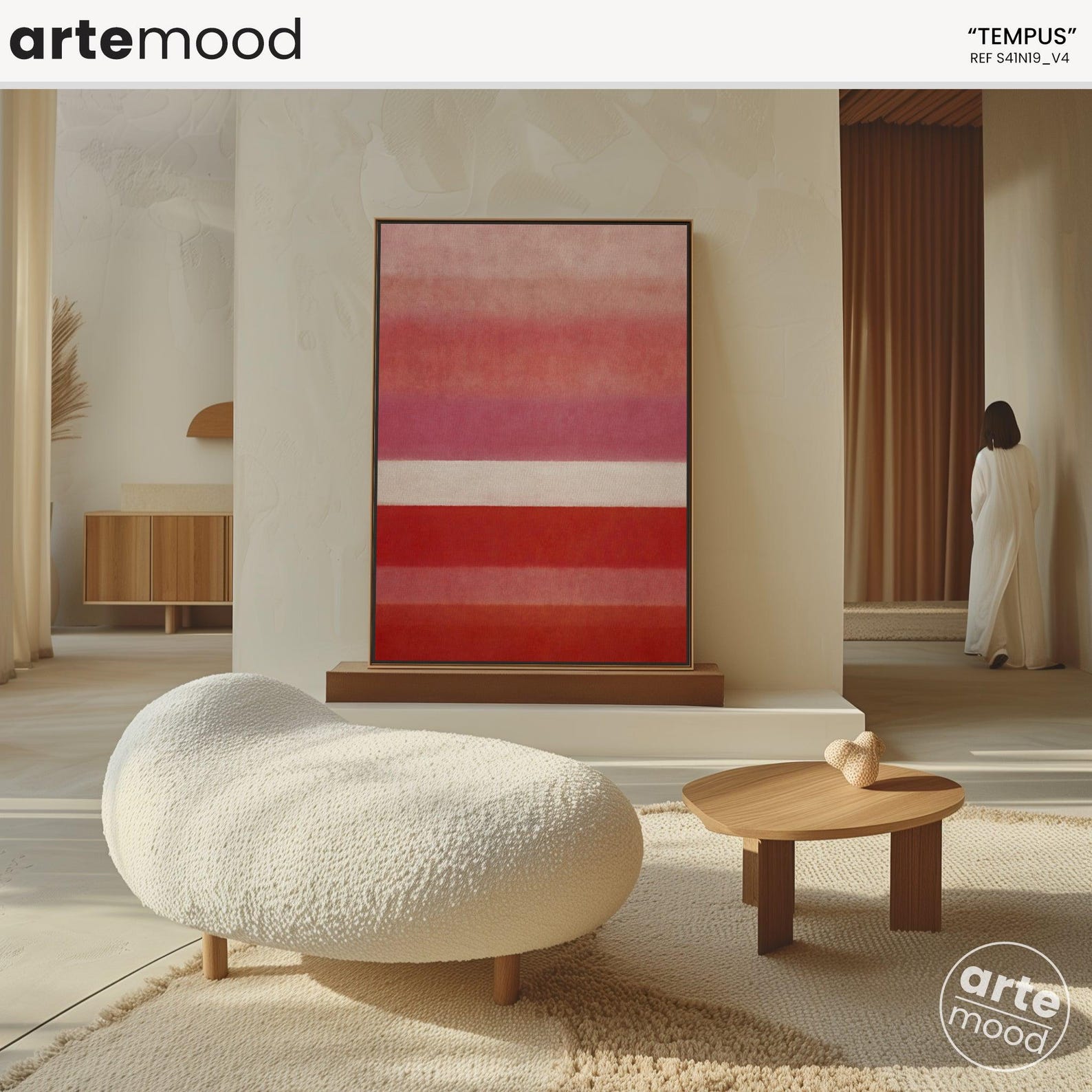 Red Minimalist Art Canvas, Red Abstract Color Field, Modern, Vibrant ...