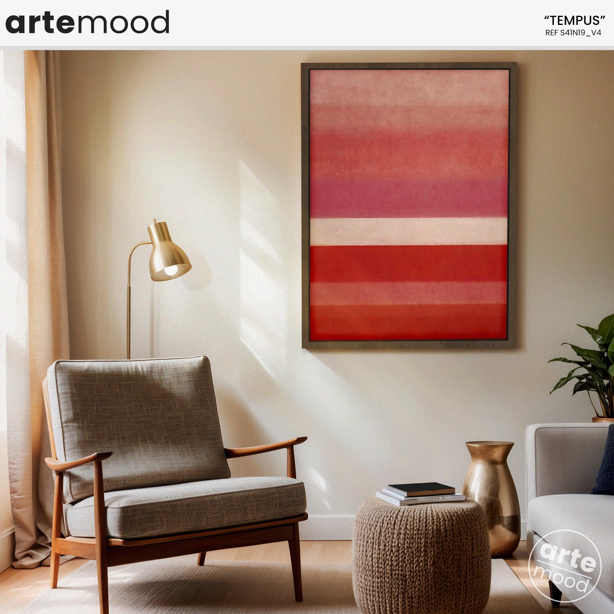 Red Minimalist Art Canvas, Red Abstract Color Field, Modern, Vibrant ...