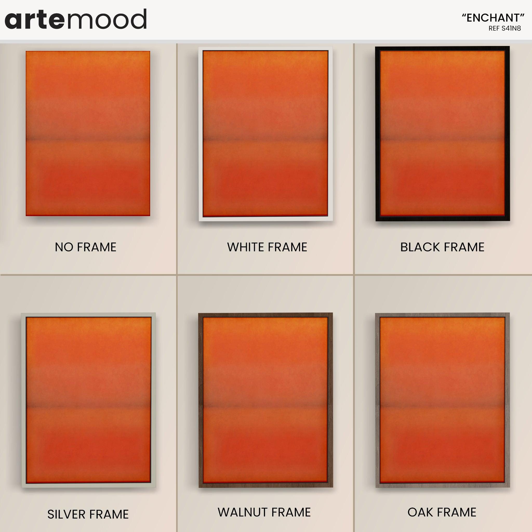Orange Minimal Art, Orange Color Field Art, Minimalist Large Canvas Art ...