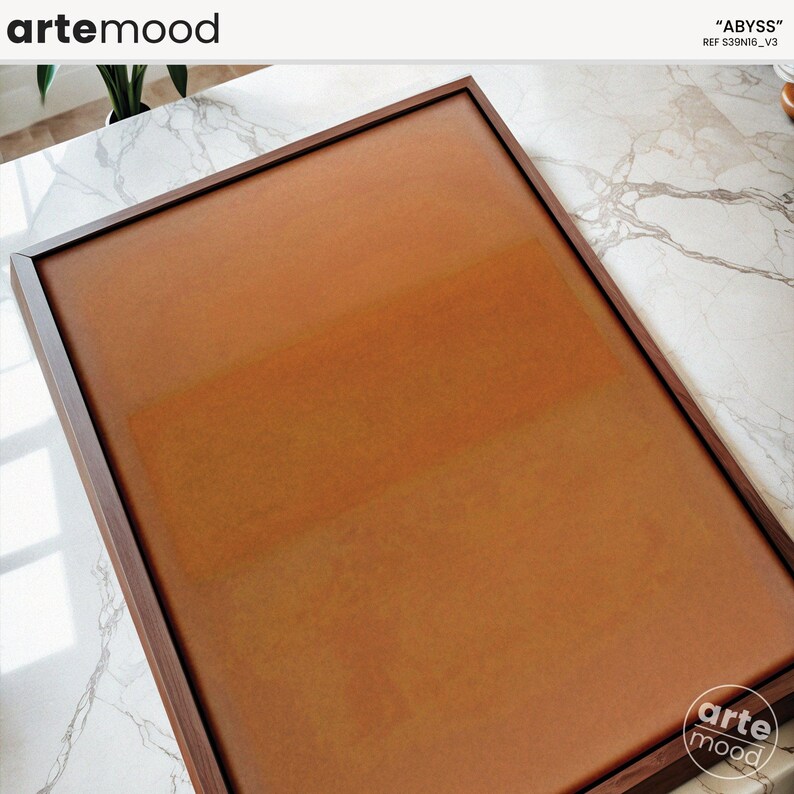 Orange Color Field Art Canvas, Rothko Minimalist Color Field Art Style ...