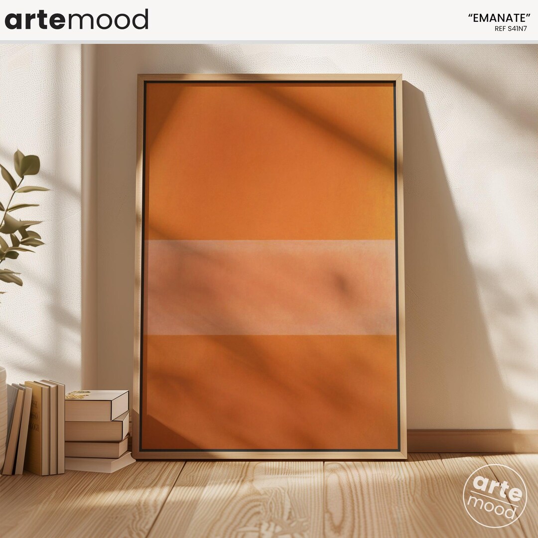 Minimalist Orange Color Field Art Canvas: Modern Zen Decor S41N7 - Etsy