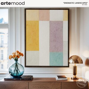 Minimalist Pastel Color Art Canvas, Harmony, Serene, Peaceful, Calming ...