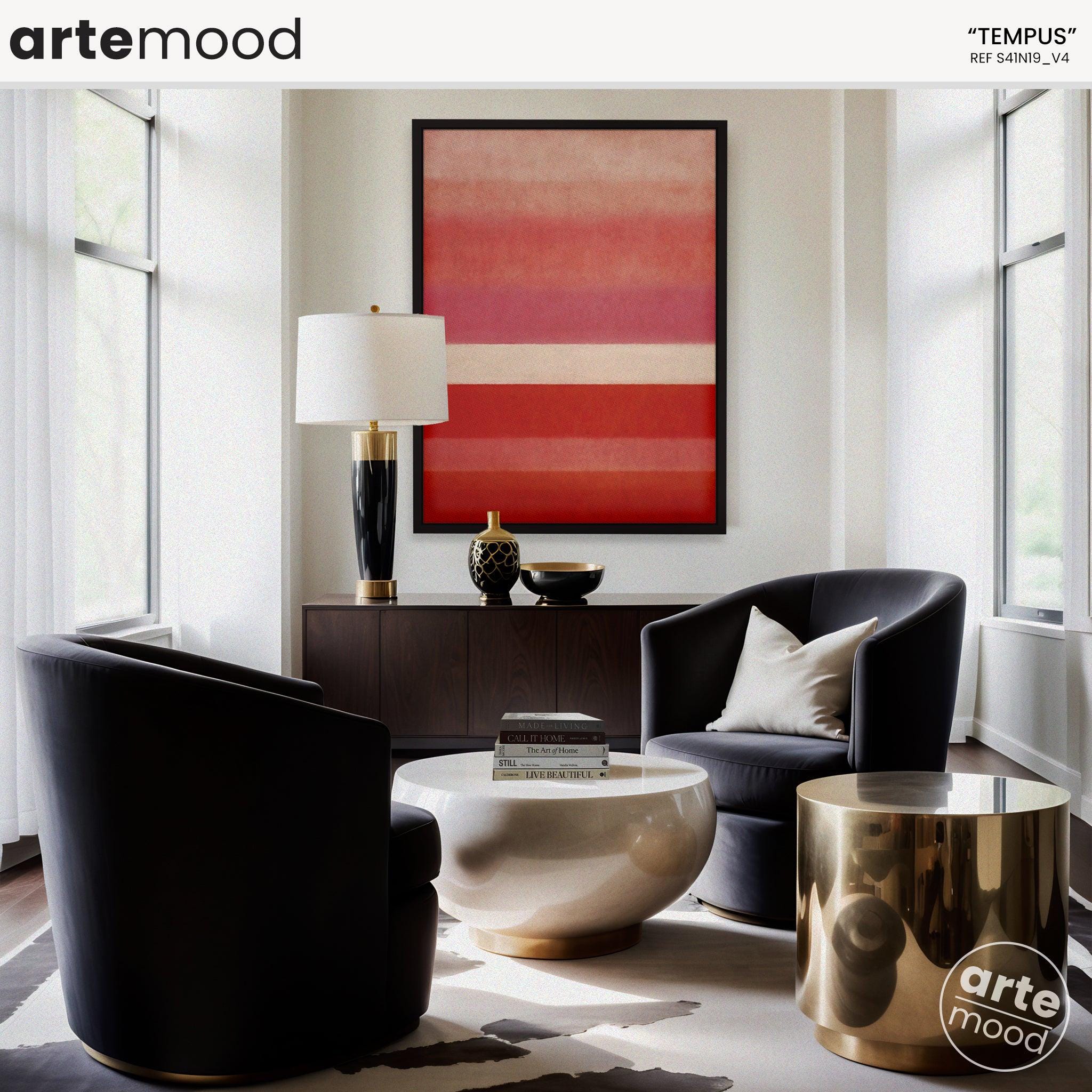 Red Minimalist Art Canvas, Red Abstract Color Field, Modern, Vibrant ...