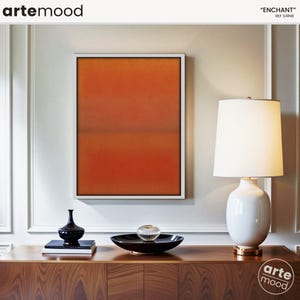 Orange Minimal Art, Orange Color Field Art, Minimalist Large Canvas Art ...