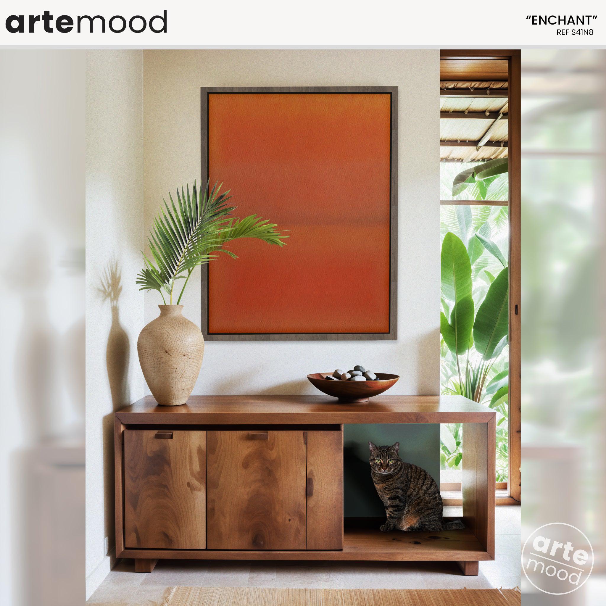 Orange Minimal Art, Orange Color Field Art, Minimalist Large Canvas Art ...