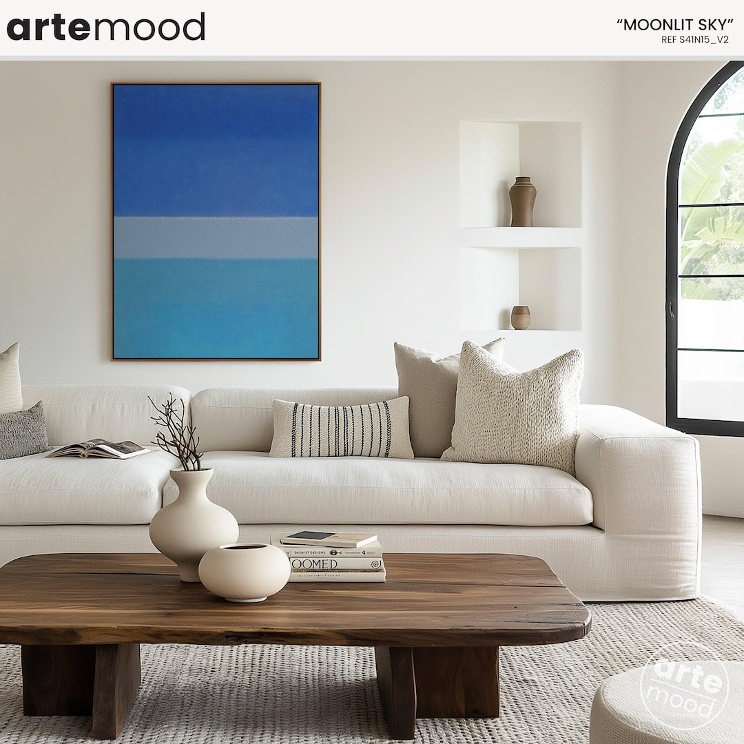 Blue Abstract Canvas Print: Rothko Style Serene Sky Artwork S41N15_V2 ...