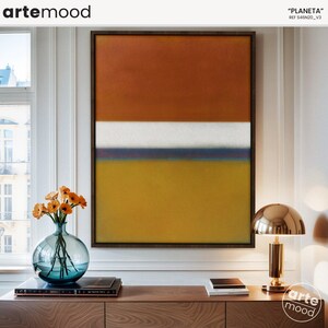 Warm Abstract Art, Orange Color Field Canvas Art, Orange, White, Yellow ...