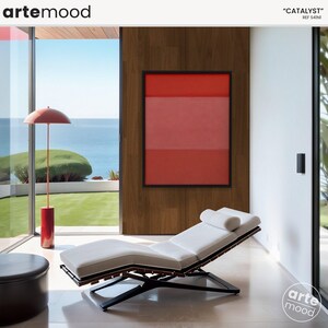 Large Abstract Art Red Color Field, Minimalist Red Art, Zen Canvas ...