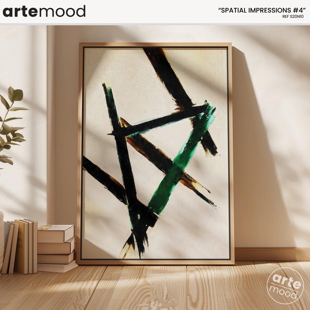 Dynamic Expressive Abstract Art, Modern Art Composition, Black, White ...