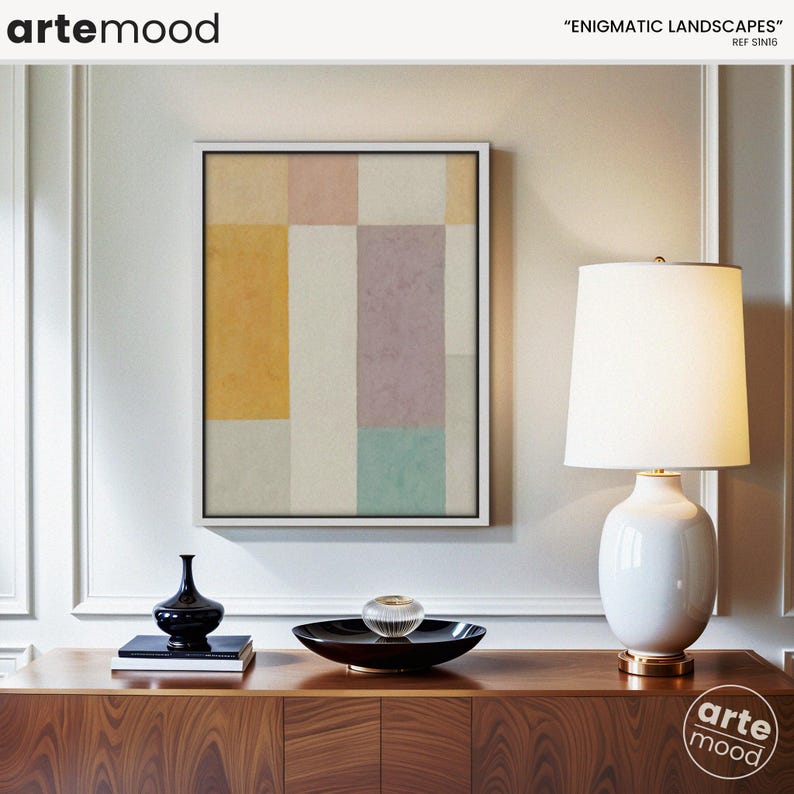 Minimalist Pastel Color Art Canvas, Harmony, Serene, Peaceful, Calming ...