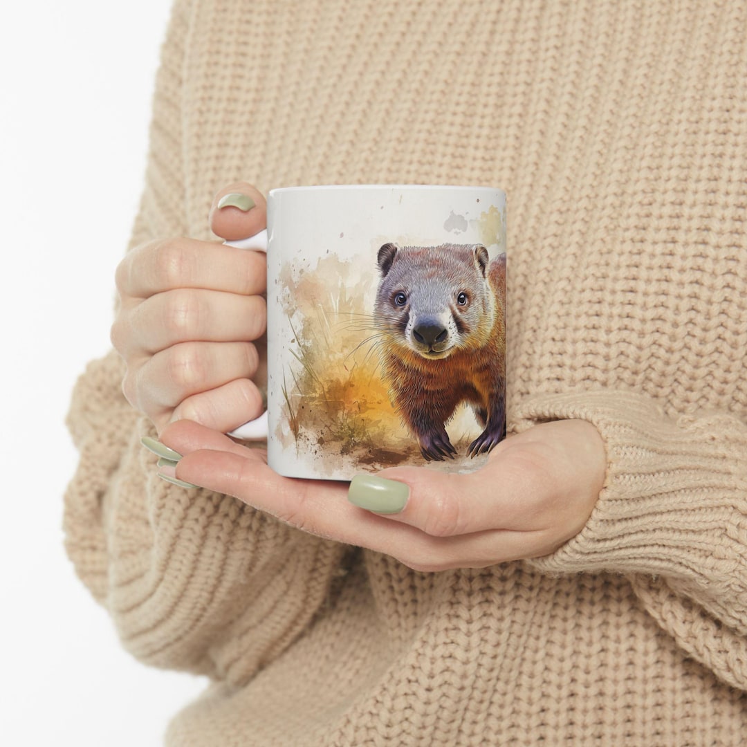Wombat Ceramic Mug, (11, 15 Oz) Cute Animal Tea Cup, Coffee Mug Gift ...