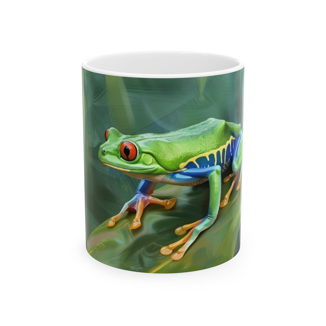 Red-eyed Tree Frog Mug, Ceramic Animal Mug, Coffee Cup (11oz, 15oz) - Etsy