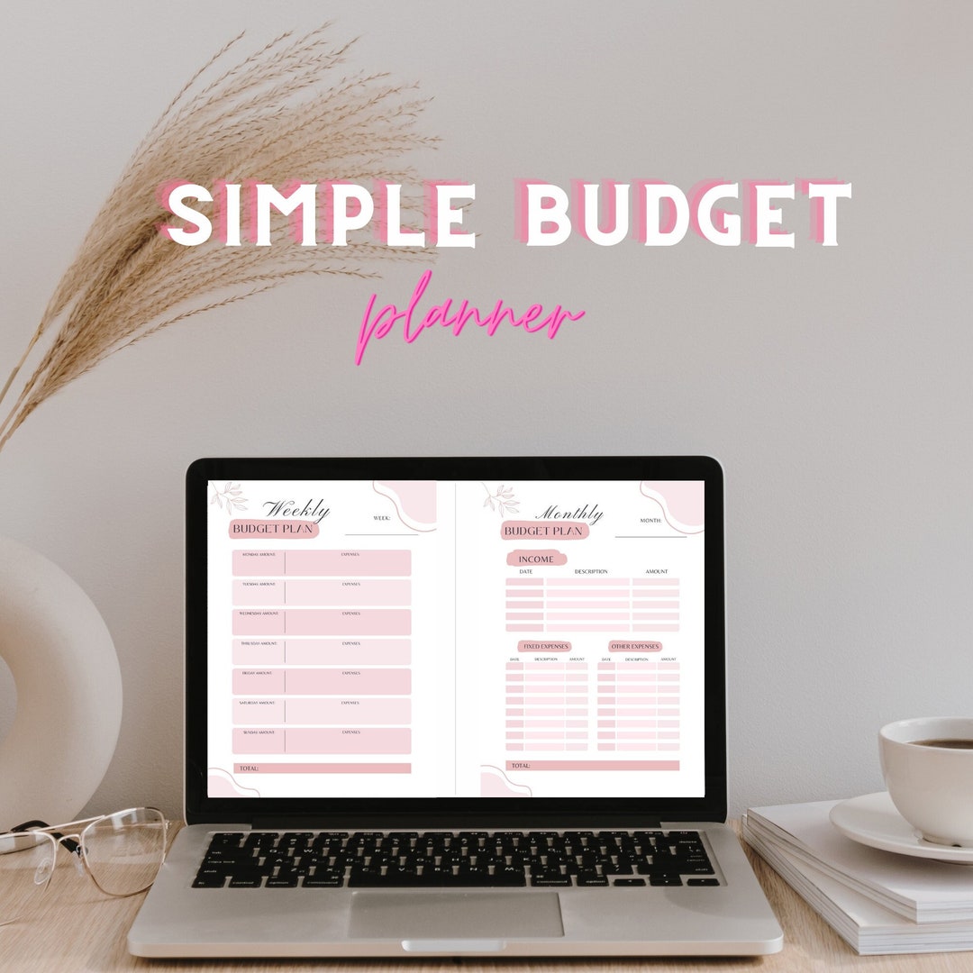 Simple Budget Planner | Canva Template | Editable Template | Personal ...
