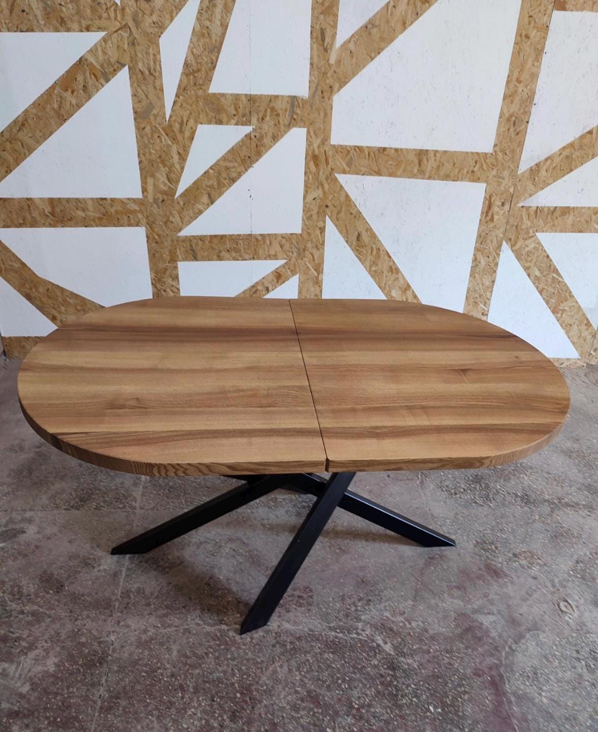 Extendable Dining Table, Oval Dining Table , Oval Ash Table, Ellips ...