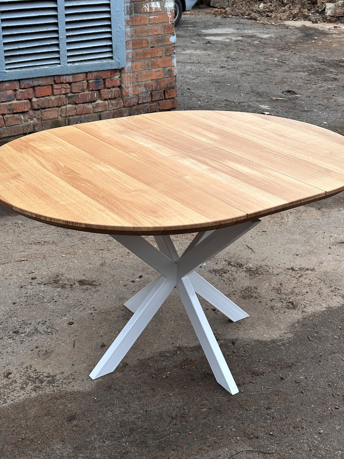 Extendable Table, Round Dining Table, Solid Wood Table, Dining Table ...