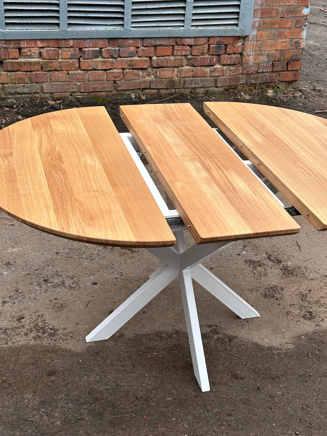 Extendable Table, Round Dining Table, Solid Wood Table, Dining Table ...