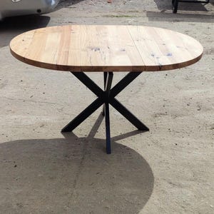 Extendable Dining Table, Round Oak Table, Solid Wood Table, Walnut ...