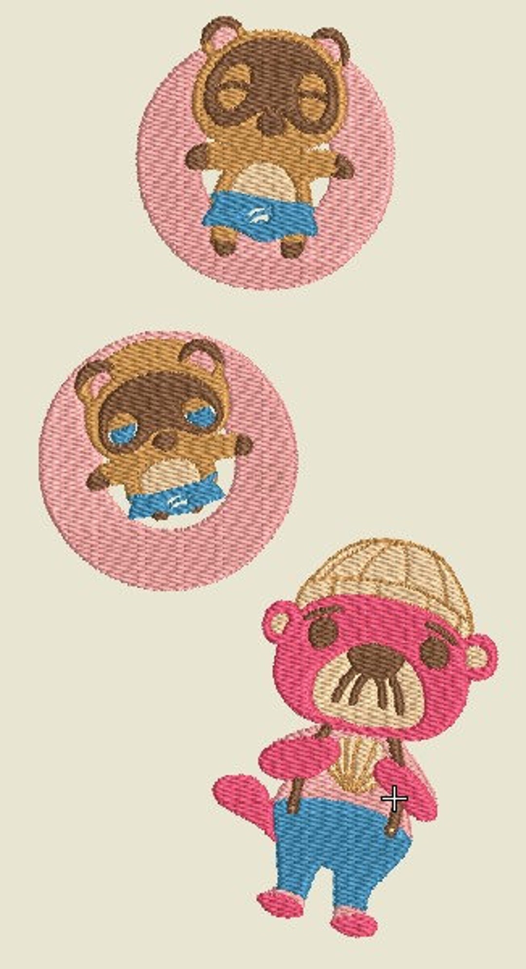 Animal Crossing Pascal and the Twins Embroidery PES File - Etsy