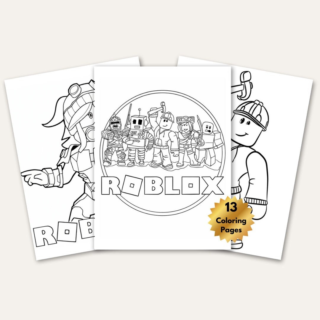 Roblox Video Game Digital PDF Coloring Book Printable Kids Coloring ...