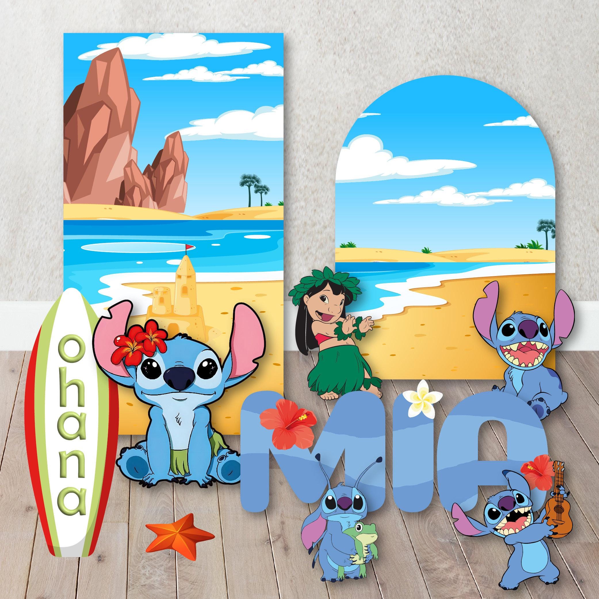 Party Backdrops, Background in Foam Board, Inspired Stitch Decorations ...