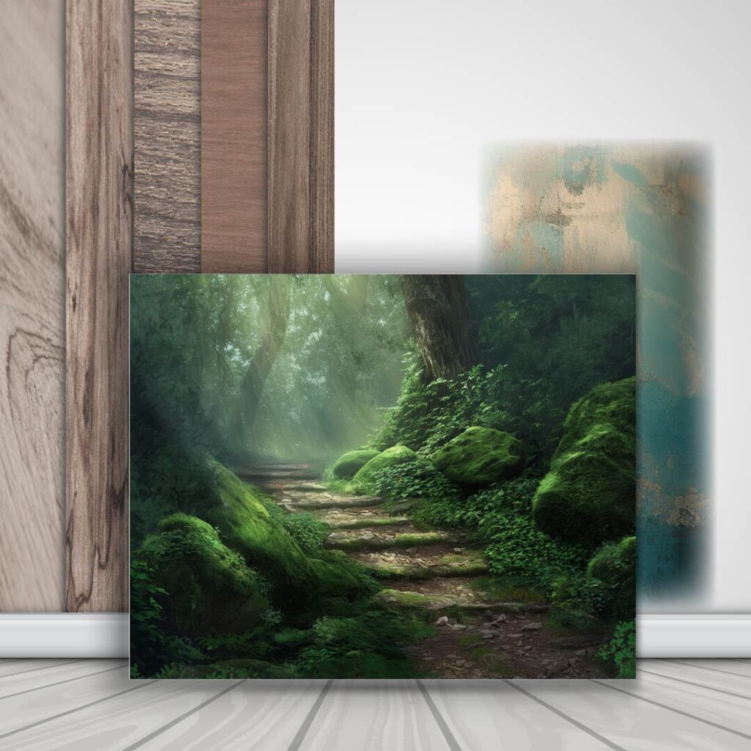Enchanted Forest Pathway Canvas Wall Art - Etsy