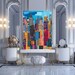 Vibrant Pop Art Canvas City Landmarks in Bold Colors and Patterns - Etsy